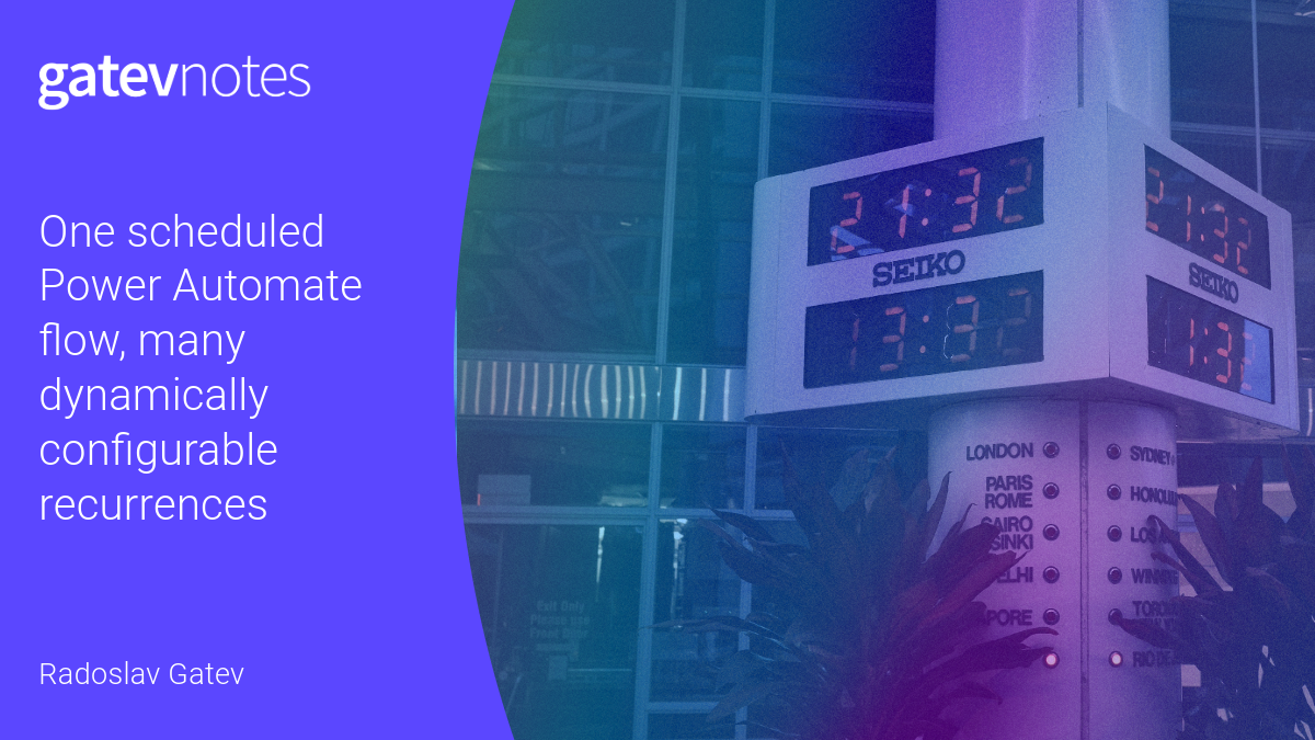 One scheduled Power Automate flow, many dynamically configurable recurrences
