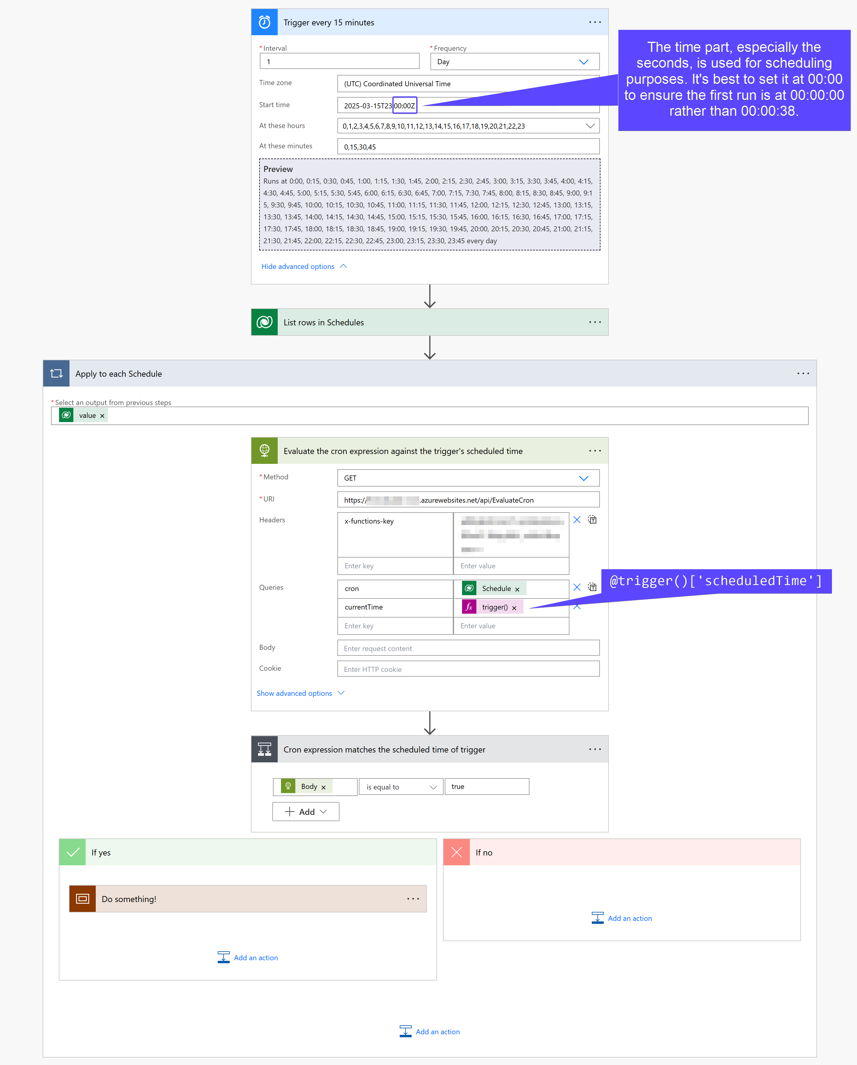One scheduled Power Automate flow, many dynamically configurable recurrences